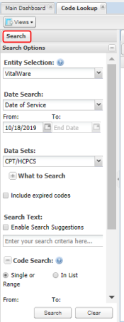Using the Search Panel